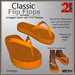 Second Life Marketplace - Classic Flip Flop [2cute] Orange